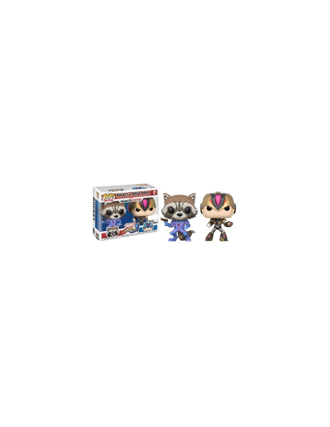 Pack 2 FUNKO POP! Marvel Gamerverse Rocket vs Mega Man X Exclusive ...