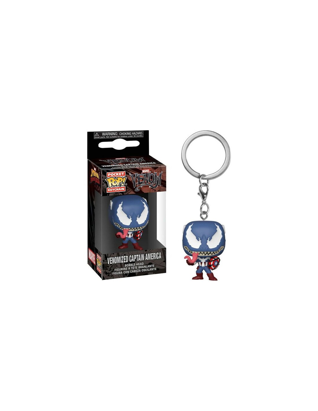 Llavero POCKET POP! Marvel Venom Venimozed Capitán América | Tienda ...
