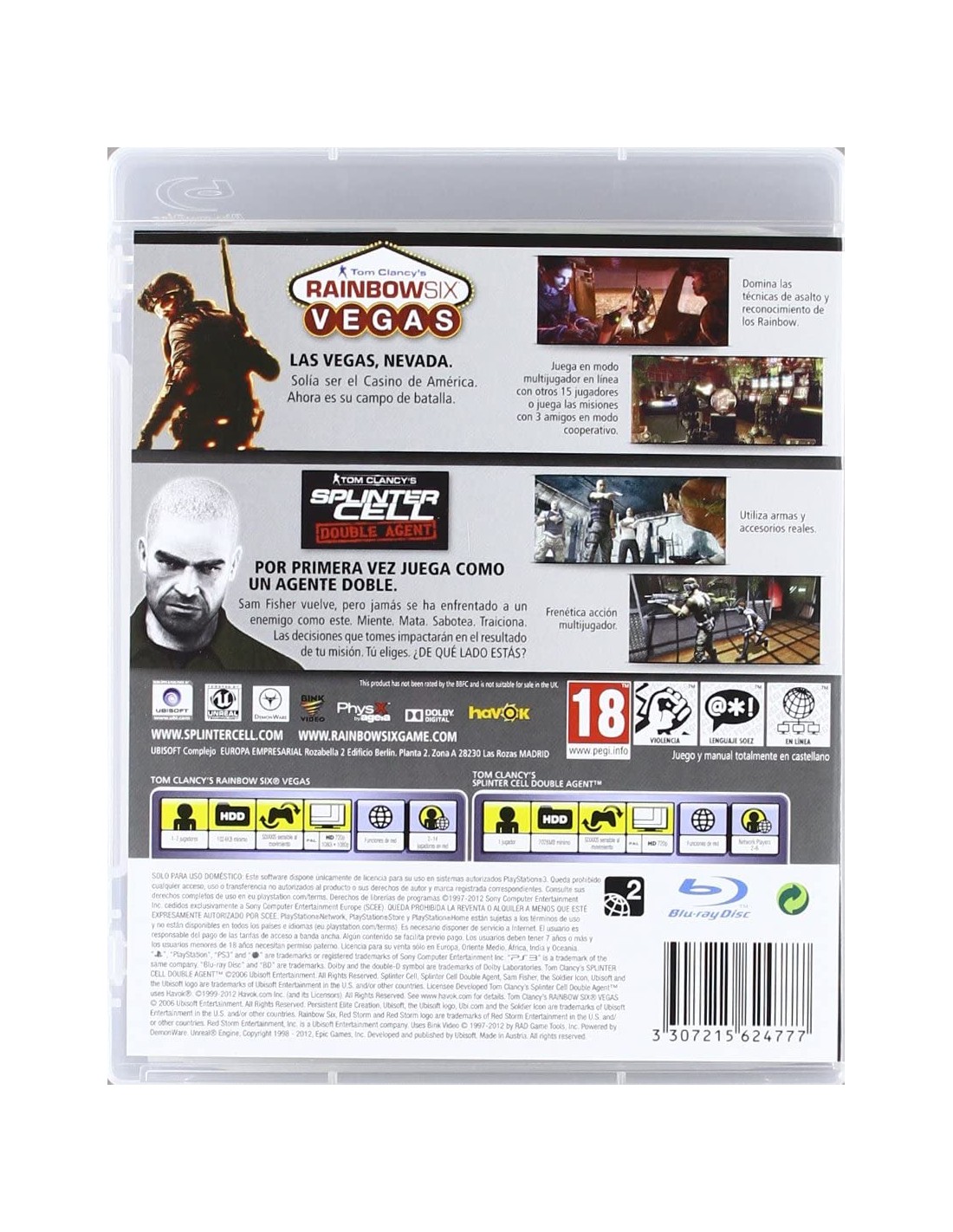 Tom Clancy's Rainbow Six Vegas + Tom Clancy's Splinter Cell Double ...