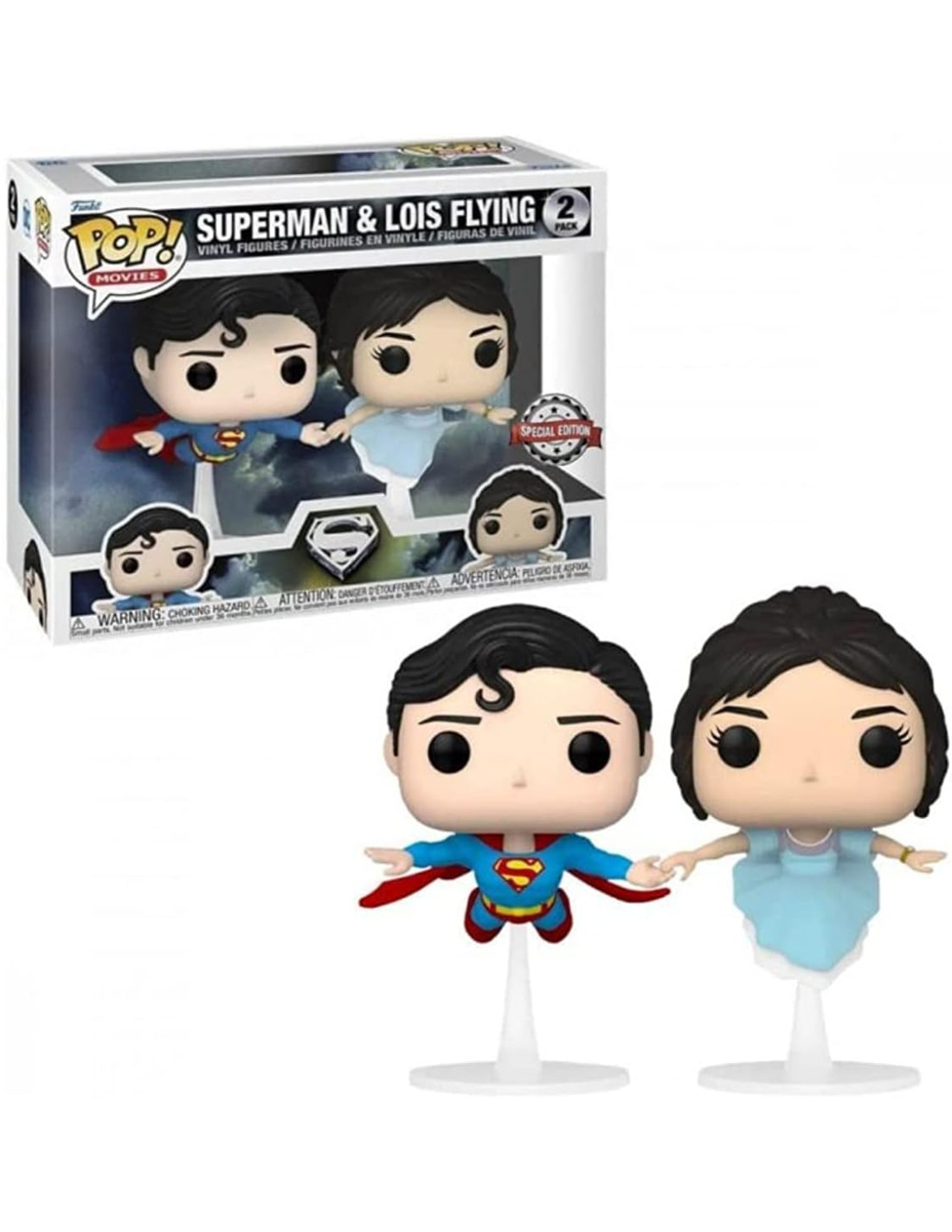 FUNKO POP! Superman DC Comics Superman & Lois Flying Exclusive (Pack 2 ...
