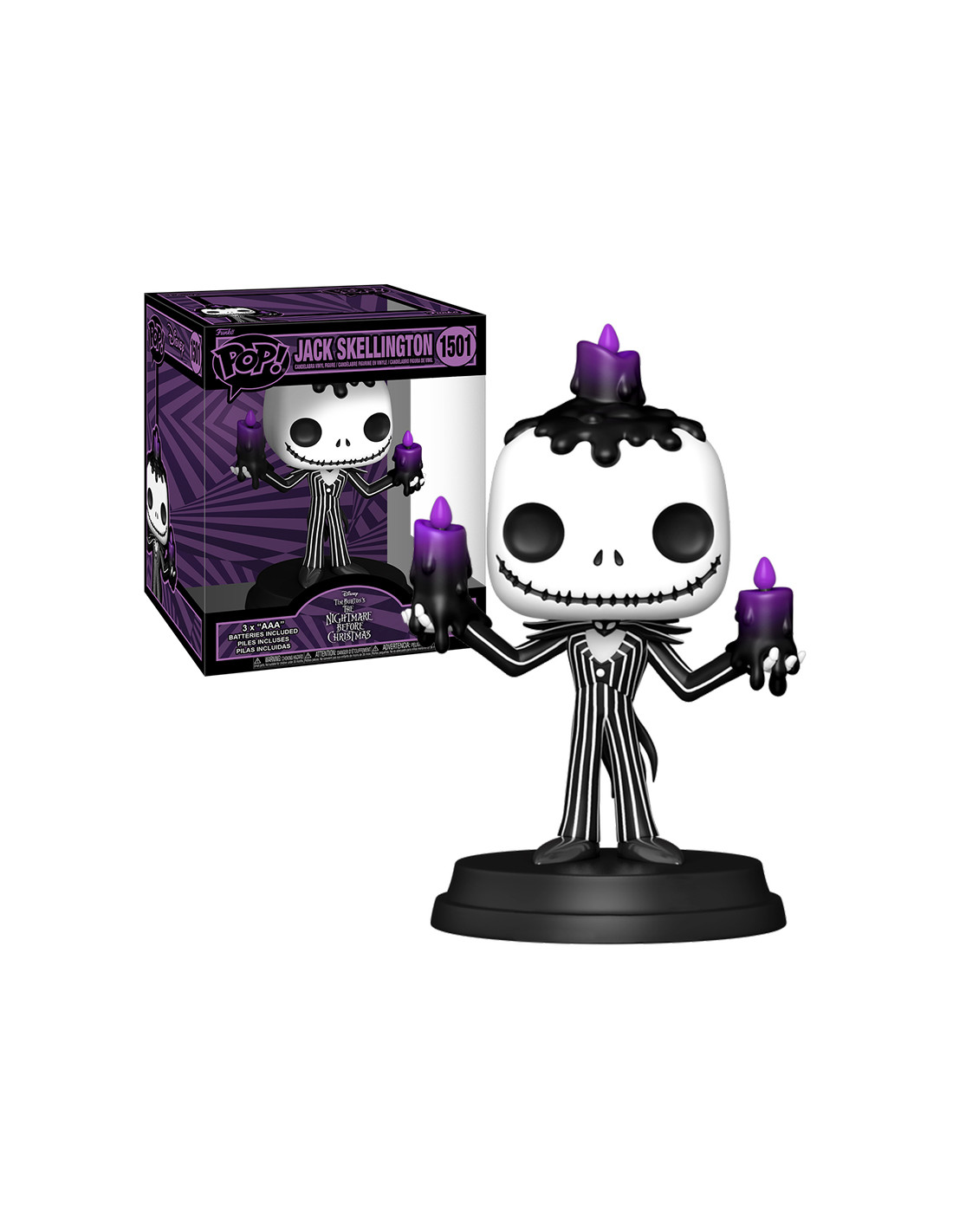 FUNKO POP! Super Jack Skellington Pesadilla Antes de Navidad (LIGHTS UP ...